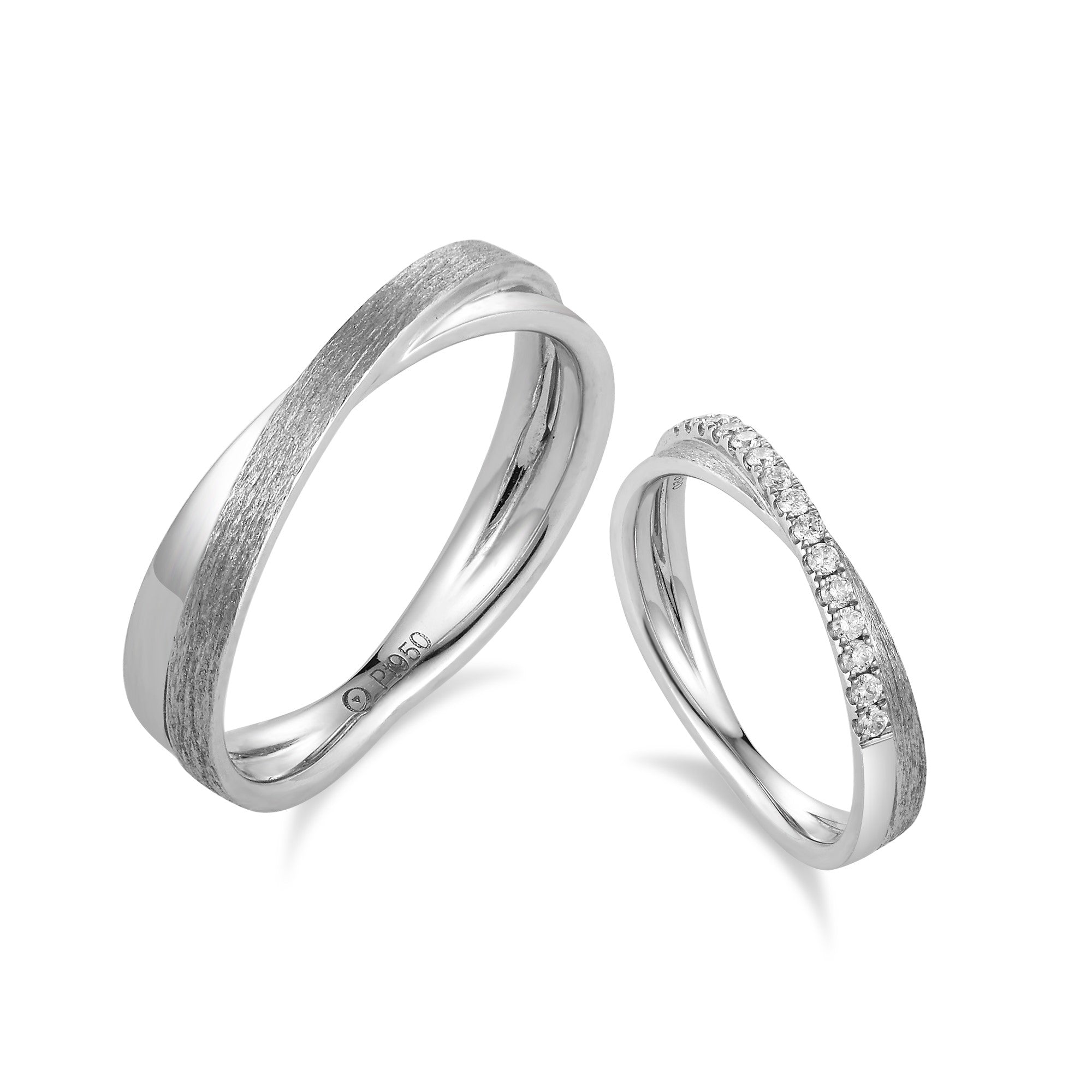 Only With You Diamond 訂製18K/PT950鉑金結婚對戒